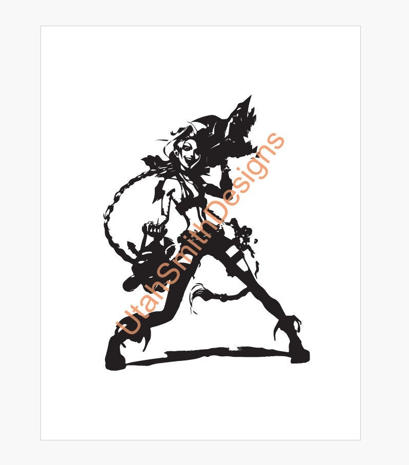 Jinx League of Legends Lol Svg File Eps File Dxf File Pdf File Png File ...