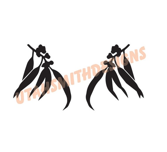 Gumtree Gumnut Eucalyptus Tree Leaves Svg Dxf Jpeg Png Pdf | Etsy Australia