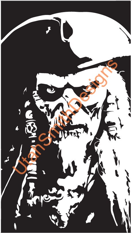 Zombie Pirate Captain Evil Demon Svg File Eps File Dxf File Pdf File ...