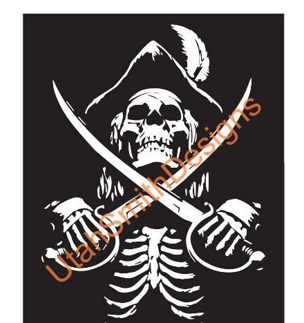 Skeleton Pirate Captain Svg File Eps File Dxf File Pdf File Png File - Etsy
