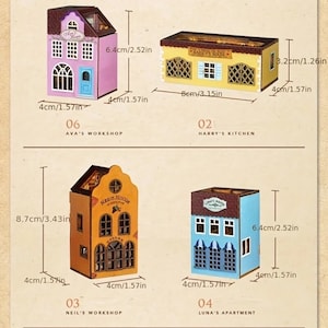 DIY Handmade Doll House Cabin Puzzle Tabletop Ornament Decoration ...