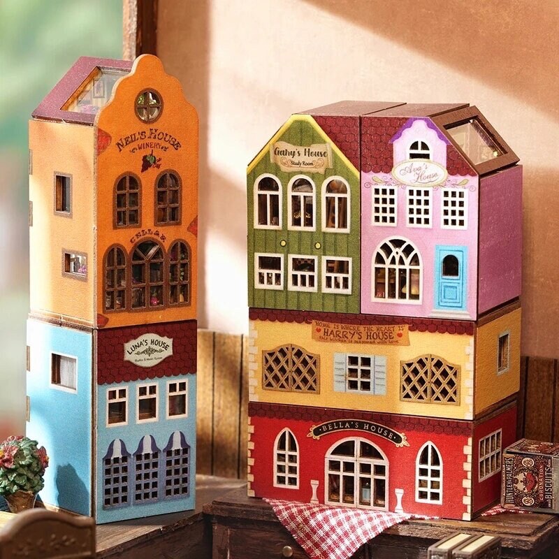 DIY Handmade Doll House Cabin Puzzle Tabletop Ornament Decoration ...