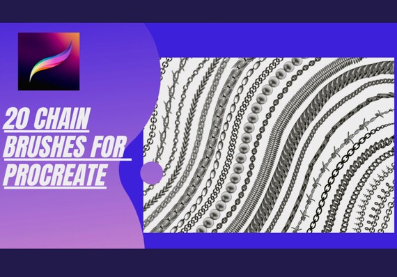 20 CHAIN BRUSHES for PROCREATE | Etsy