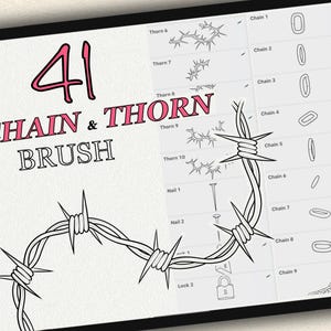 41 CHAIN & THORN BRUSH for Procreate / Clip Studio Paint/ Photoshop - Etsy