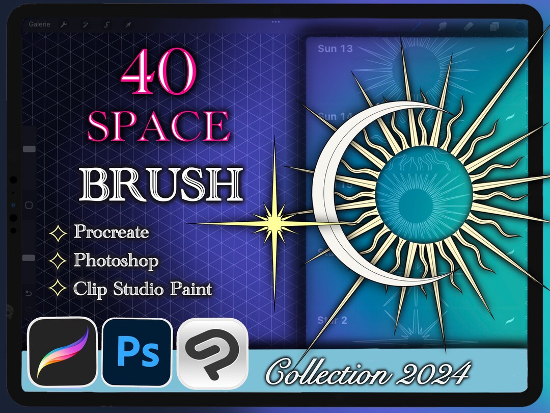 40 SPACE BRUSH for Procreate / Photoshop / Clip Studio Paint 2024 ...