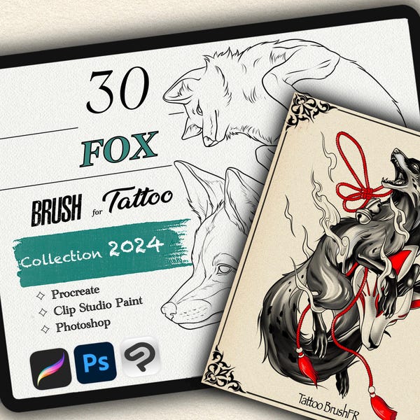Fox Drawing Stamps - Etsy