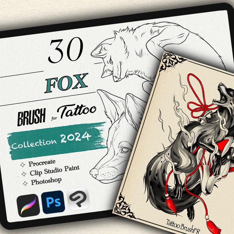 Fox Drawing Stamps - Etsy