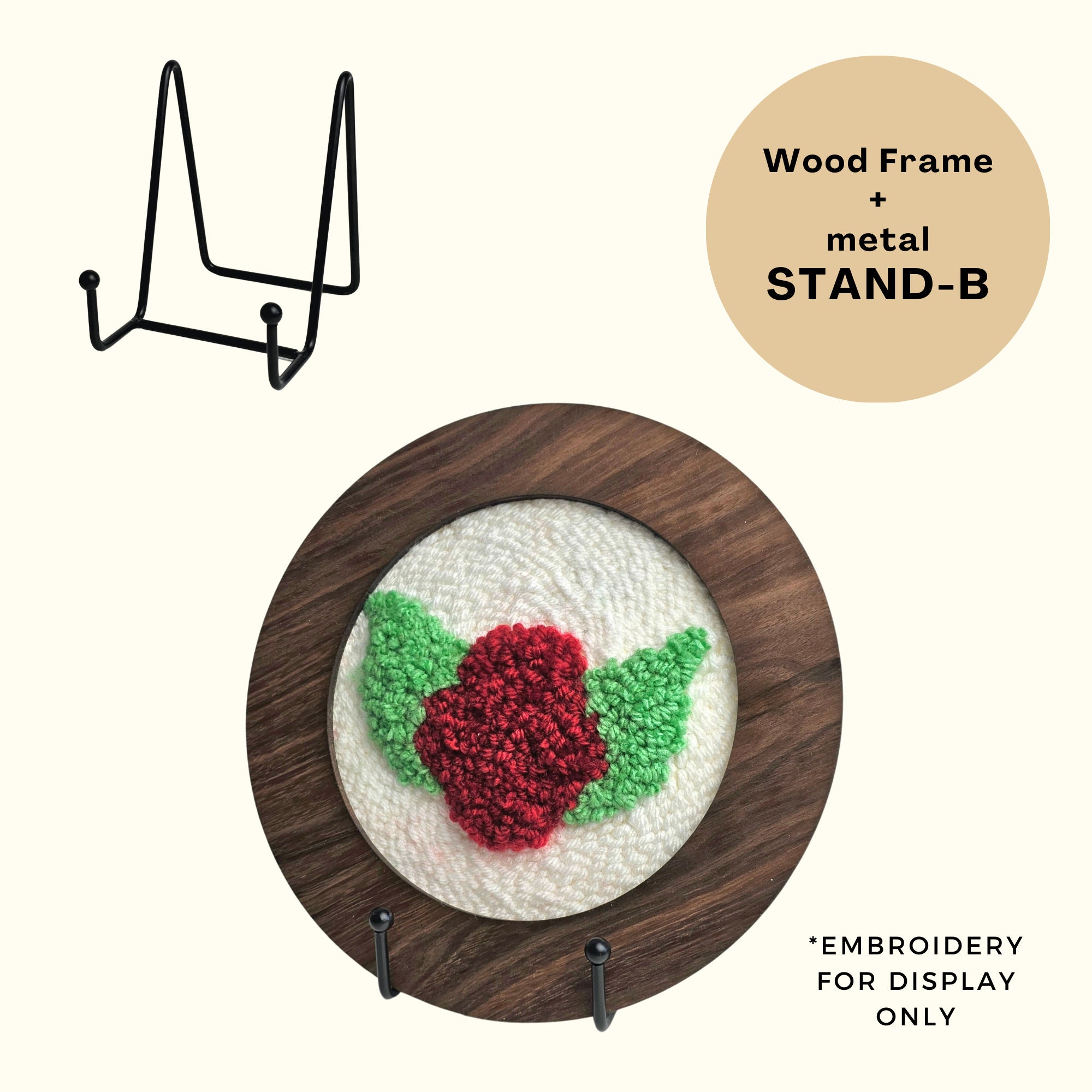 Walnut Wood Round Embroidery Frame Holder Cross Stitch Frame for ...