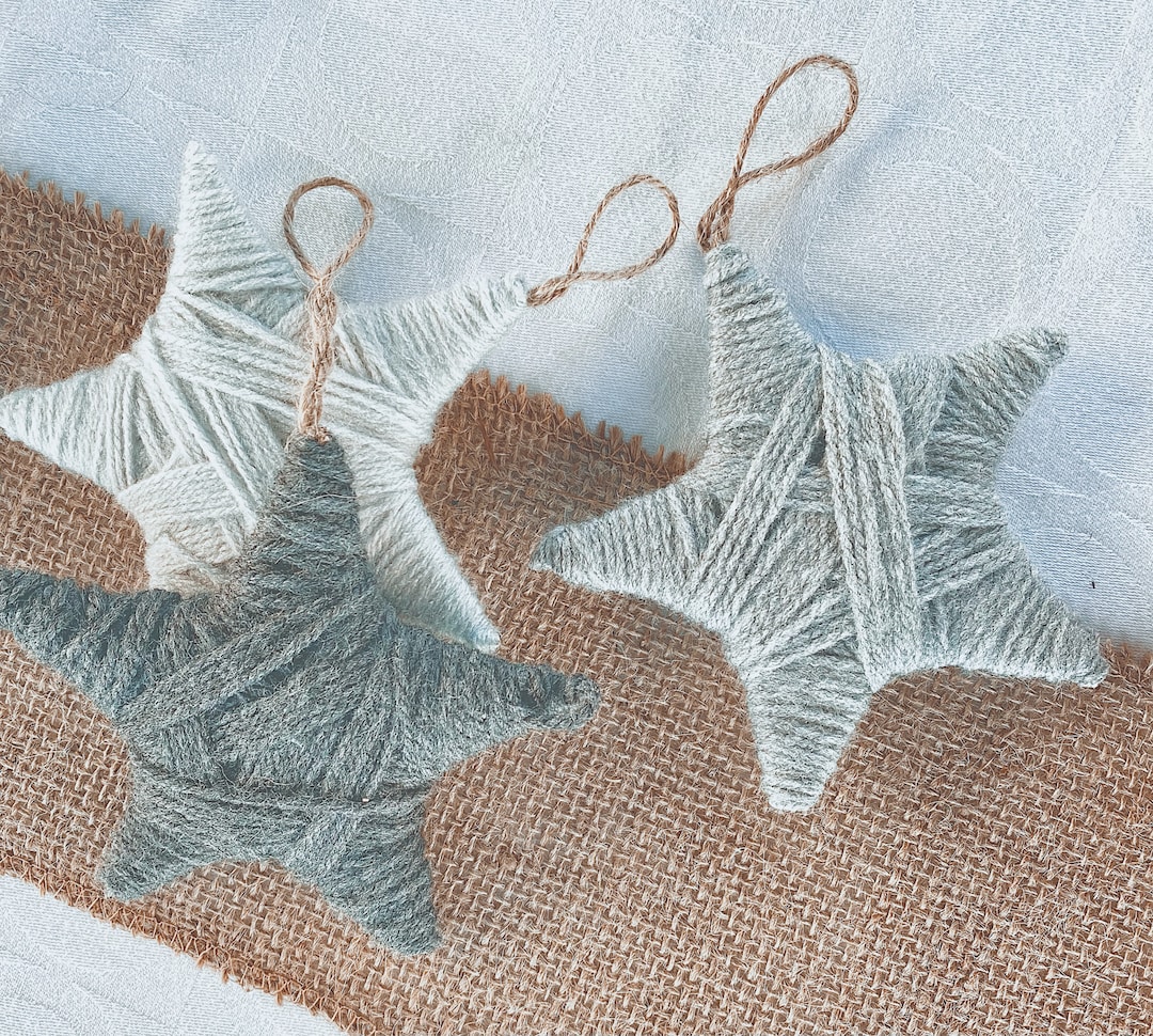 Woollen Star Decorations - Etsy UK