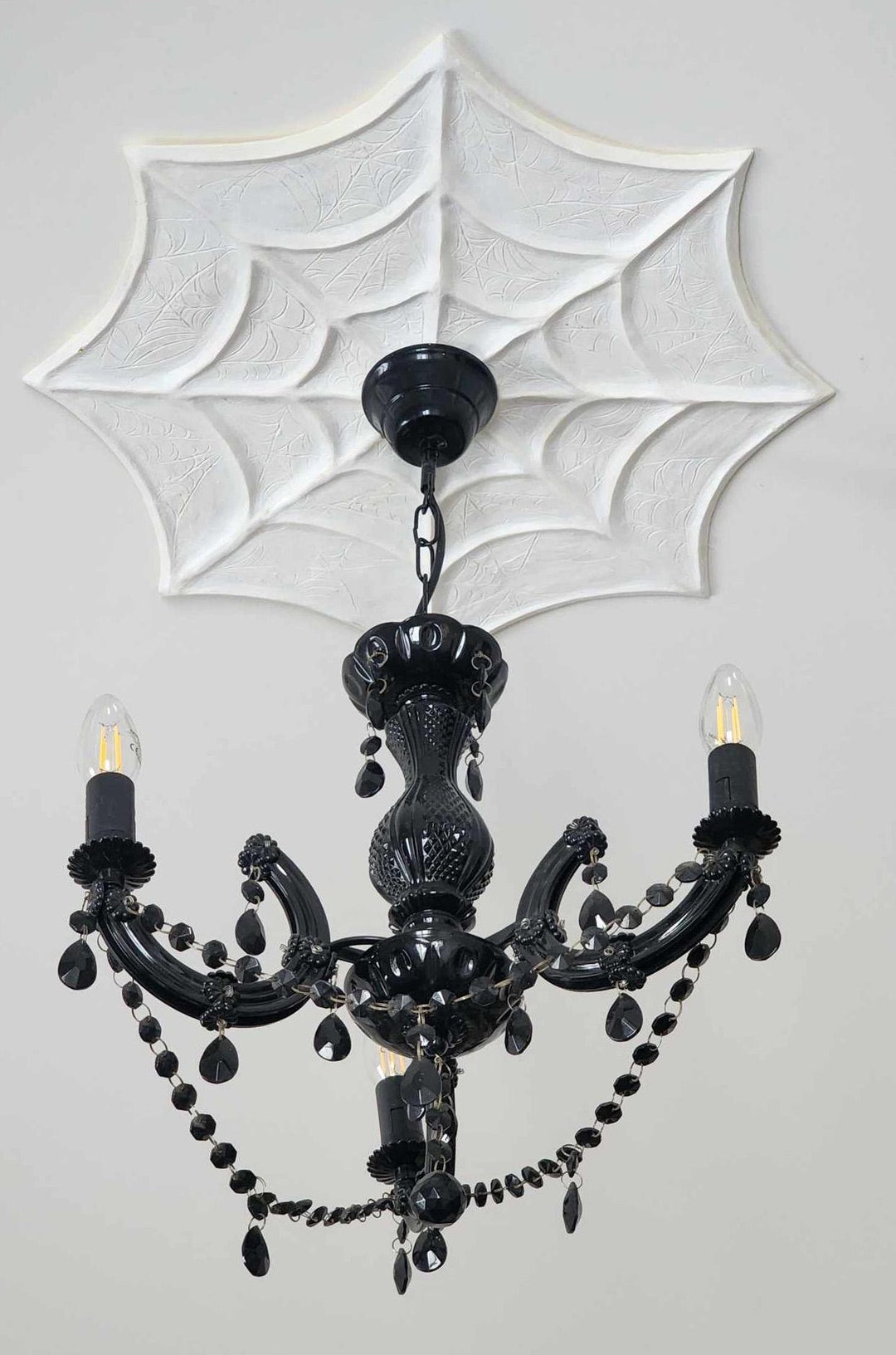 Gothic Ceiling Rose With Spider Webs - Etsy