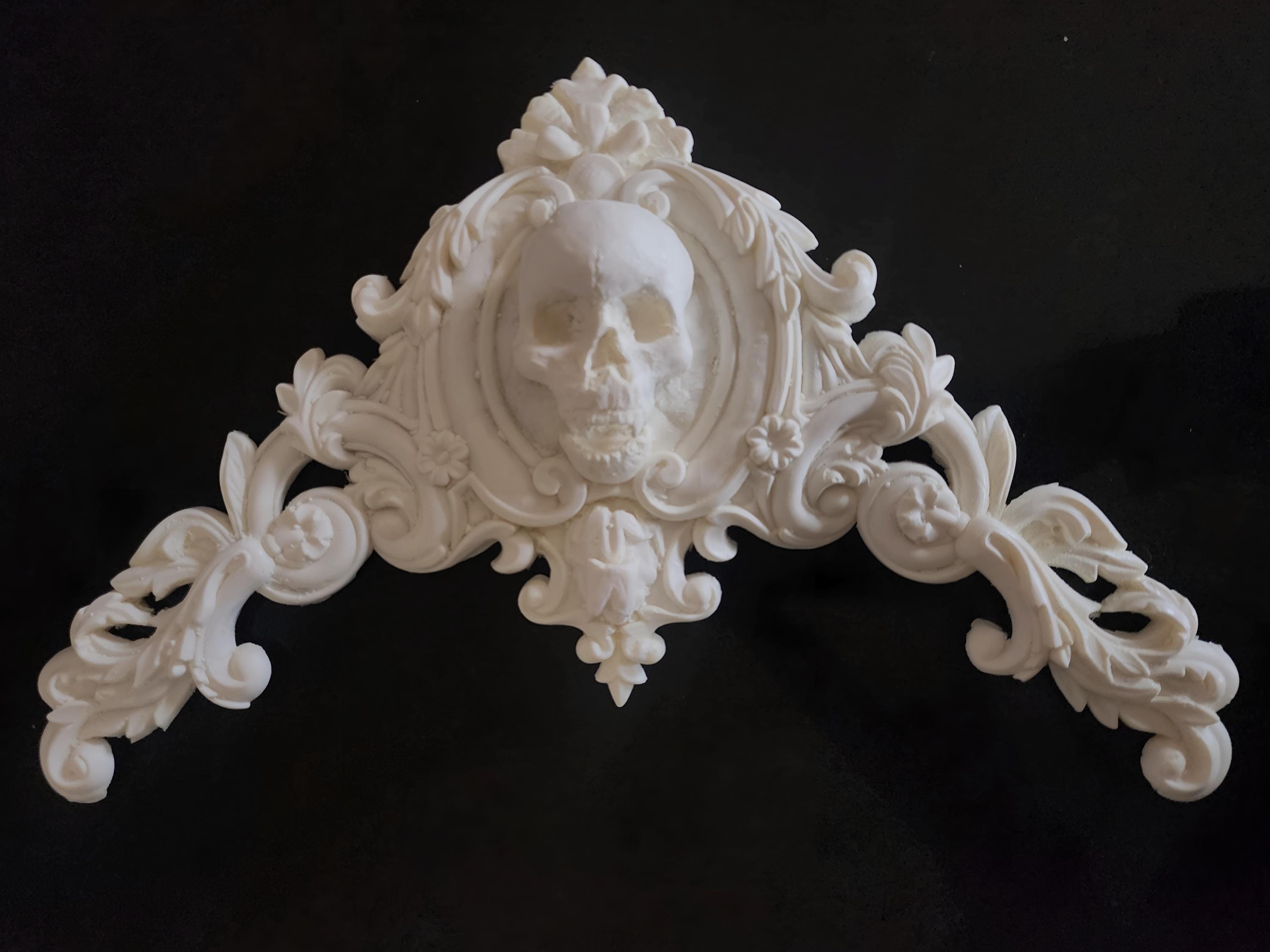 Decorative Gothic Applique - Skull and Filigree - Etsy