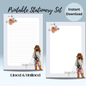 Printable Stationery Set Printable Boho Stationery Set Inspire Girl ...