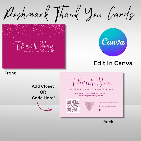 Poshmark Thank You Cards - Etsy