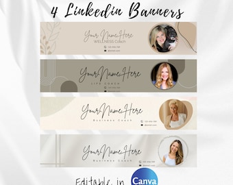 Linkedin Banner Template Professional Linkedin Banner Canva Template ...
