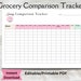 Grocery Comparison Tracker Grocery Store Shopping Tracker Planner ...