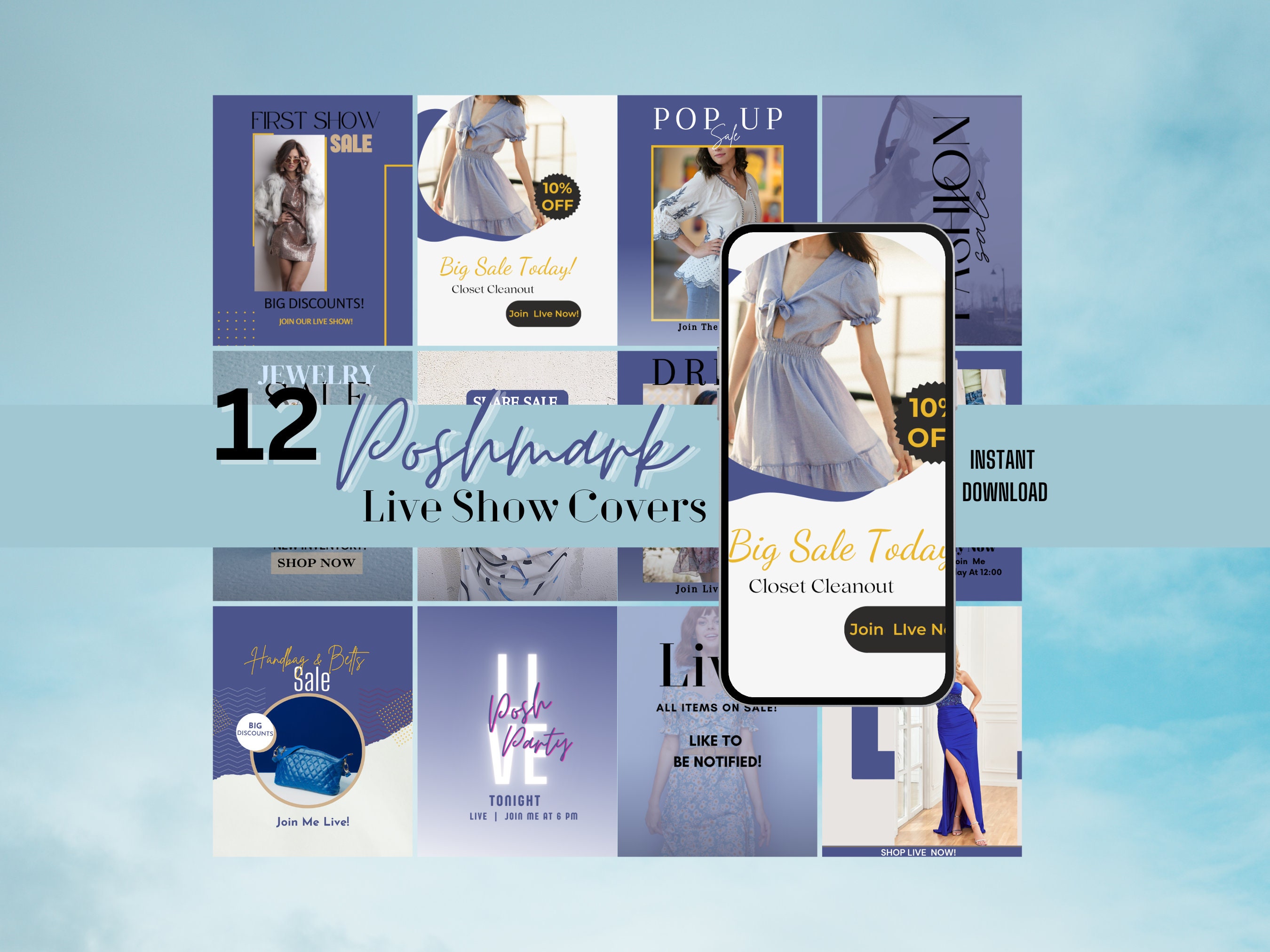 Poshmark Show Cover Images Navy Posh Show Covers Poshmark Live Show ...