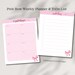 Pink Bow Printable Daily Planner Coquette Bow Pink Printable to Do List ...