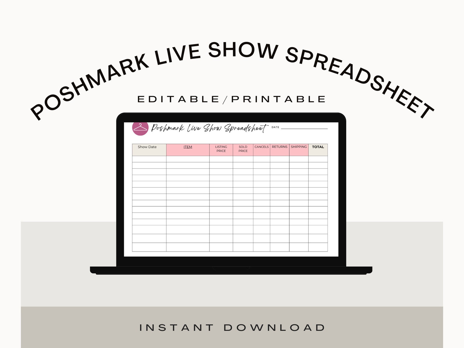 Poshmark Live Show Listing Spreadsheet Poshmark Seller Tool Poshmark ...