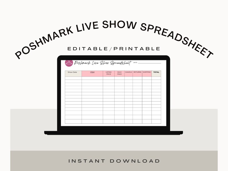 Poshmark Live Show Listing Spreadsheet Poshmark Seller Tool Poshmark ...