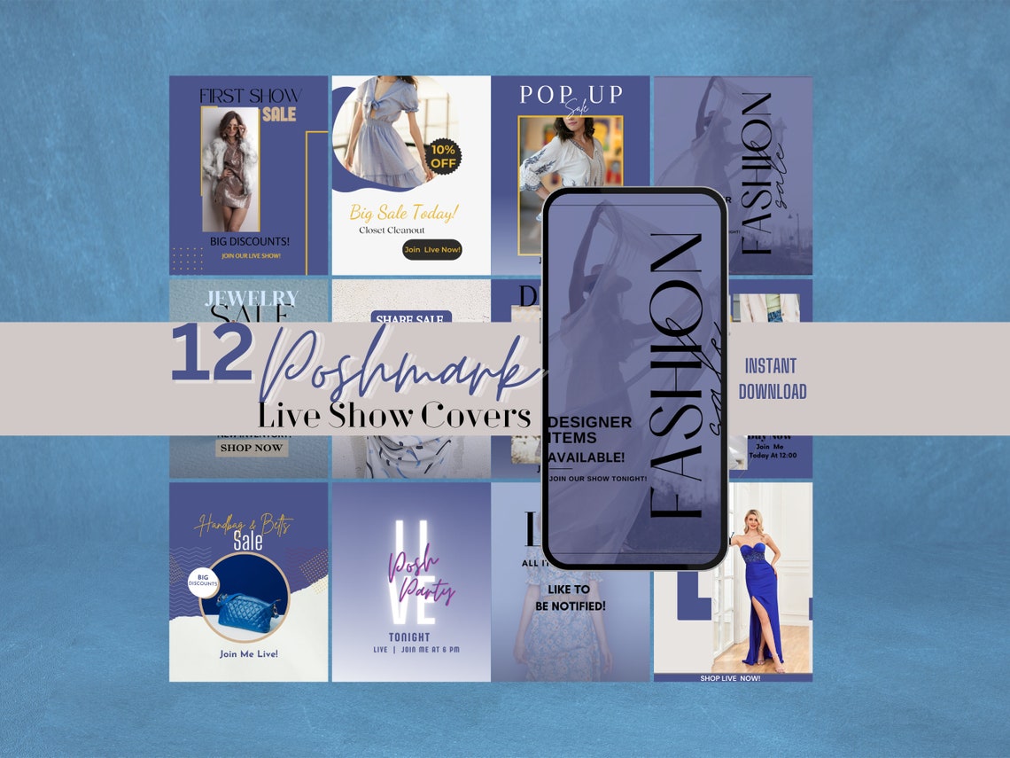 Poshmark Show Cover Images Navy Posh Show Covers Poshmark Live Show ...