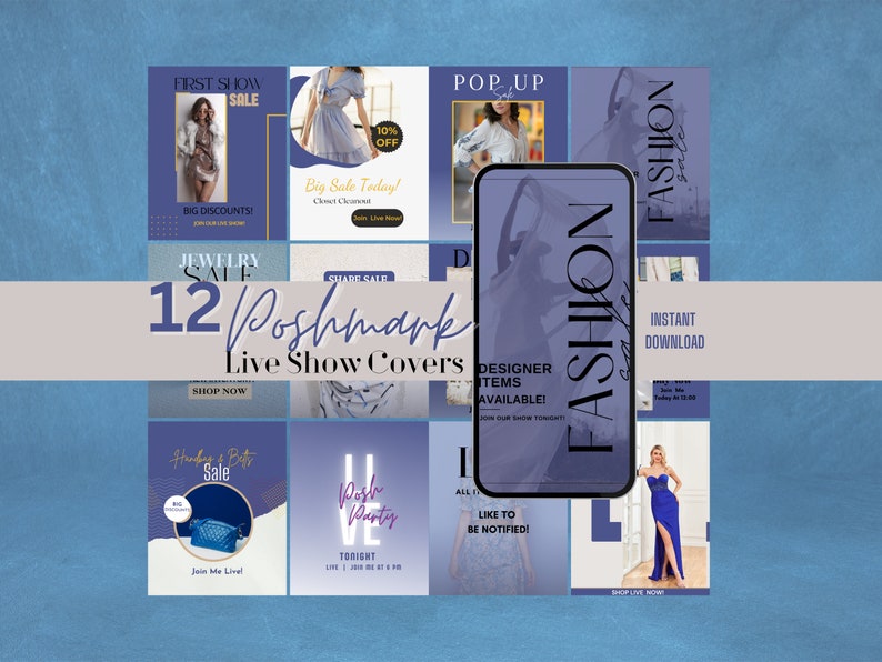 Poshmark Show Cover Images Navy Posh Show Covers Poshmark Live Show ...