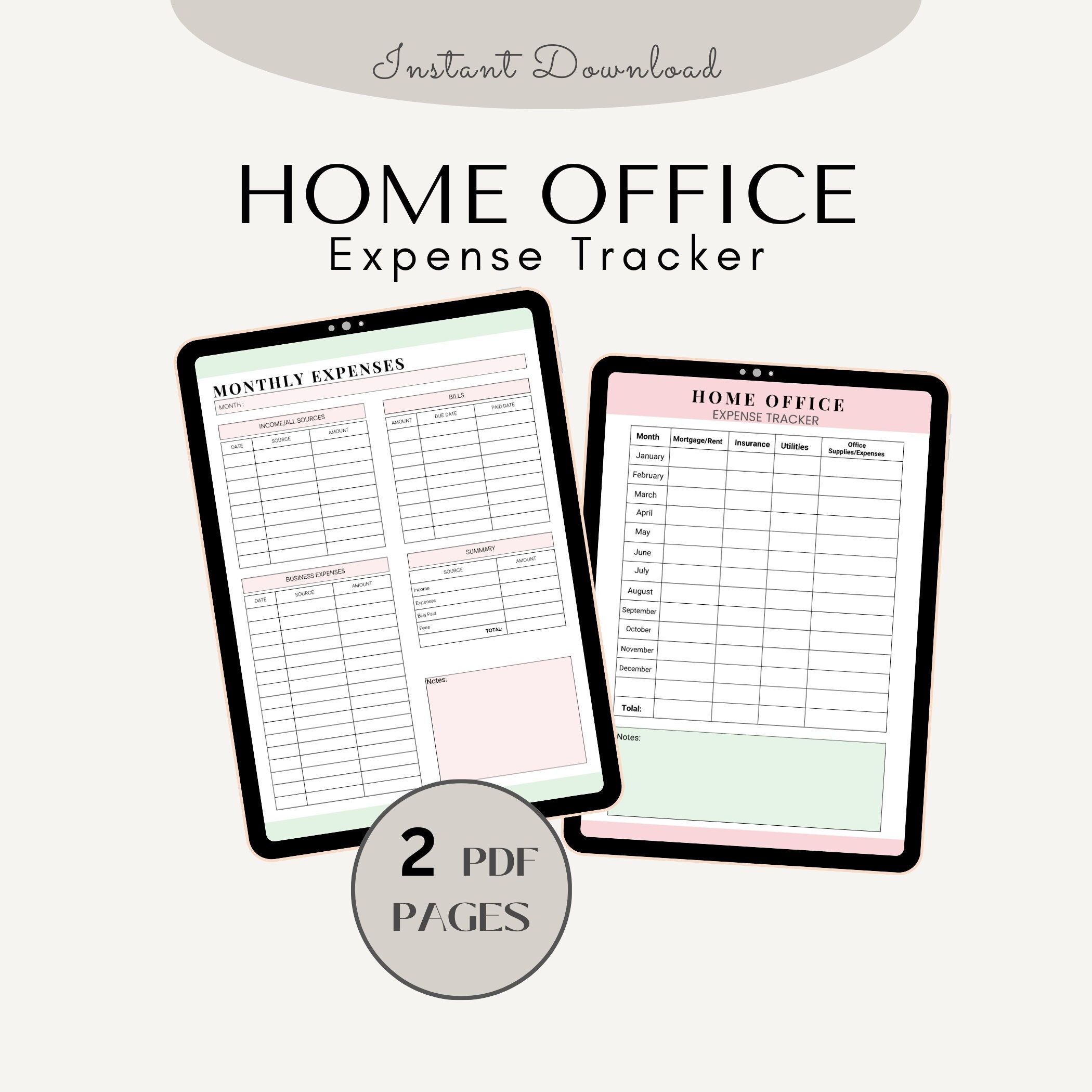Small Business Expense Tracker Home Office Expense Tracker - Etsy