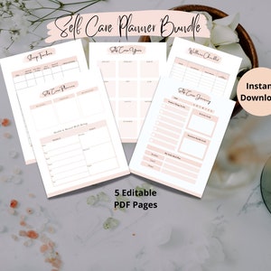 Self Care Planner Bundleself Care Planner Worksheets - Etsy