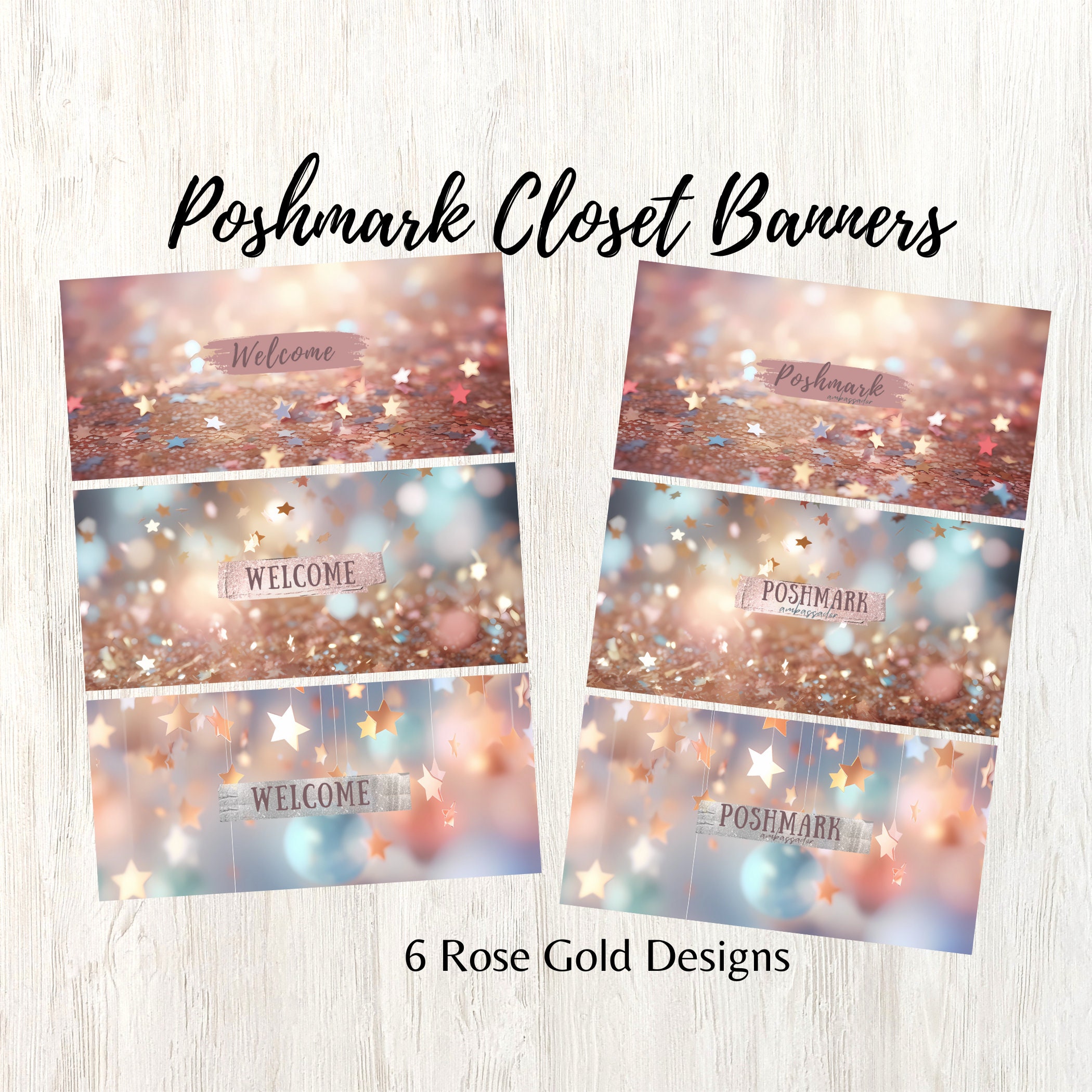 Poshmark Banner Sign Poshmark Rose Gold Header Poshmark Seller Closet ...