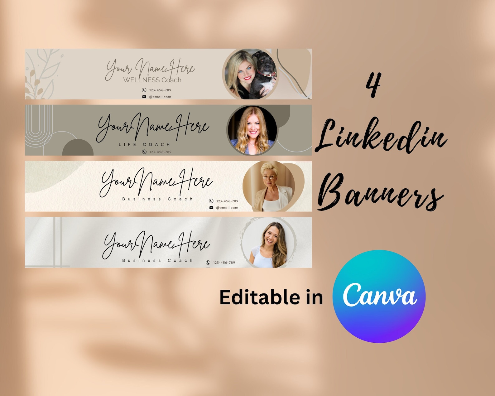 Linkedin Banner Template Minimalist Linkedin Banners Canva Template ...