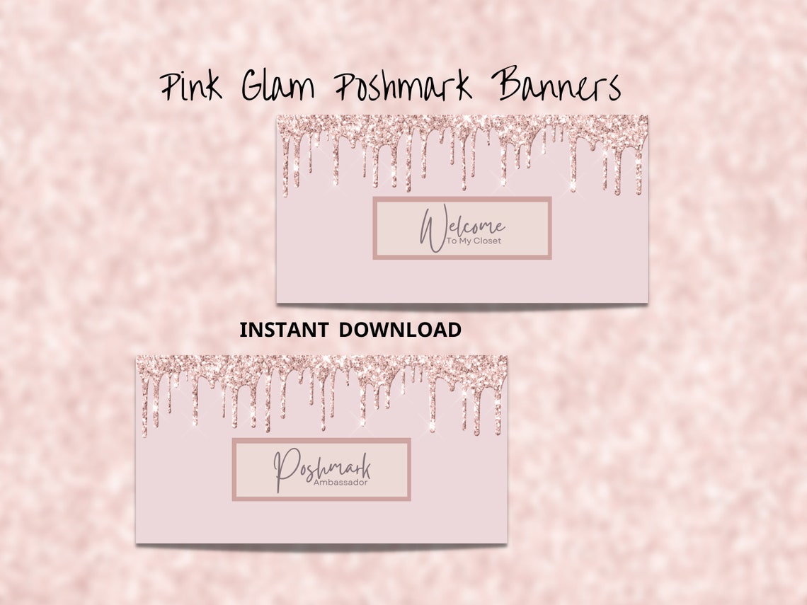 Poshmark Banner Poshmark Pink Glam Header Poshmark Closet Banner Sign ...