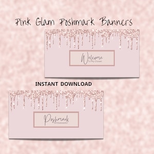 Poshmark Banner Poshmark Pink Glam Header Poshmark Closet Banner Sign ...