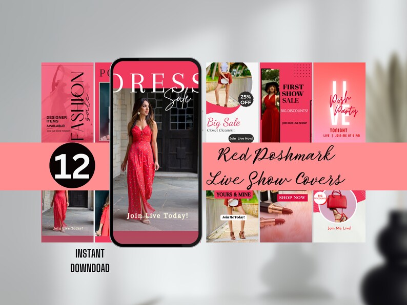 Poshmark Show Cover Images Red Posh Show Covers Poshmark Live Show ...