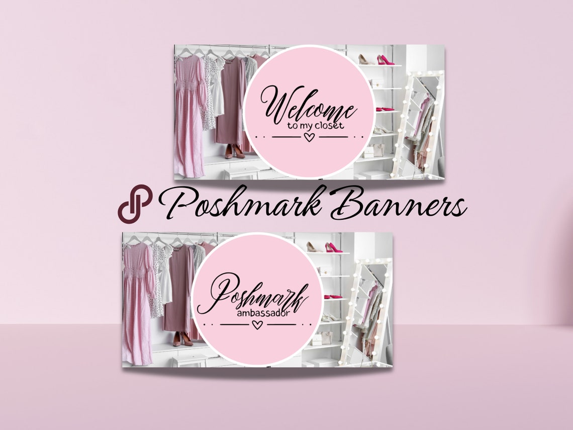Poshmark Banner Sign Pink and Pretty Posh Header Poshmark Closet Banner ...