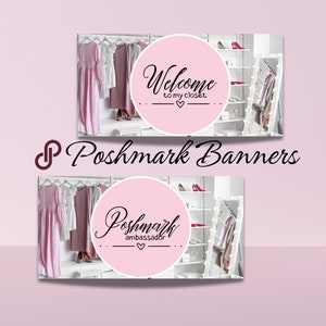 Poshmark Banner Sign Pink and Pretty Posh Header Poshmark Closet Banner ...
