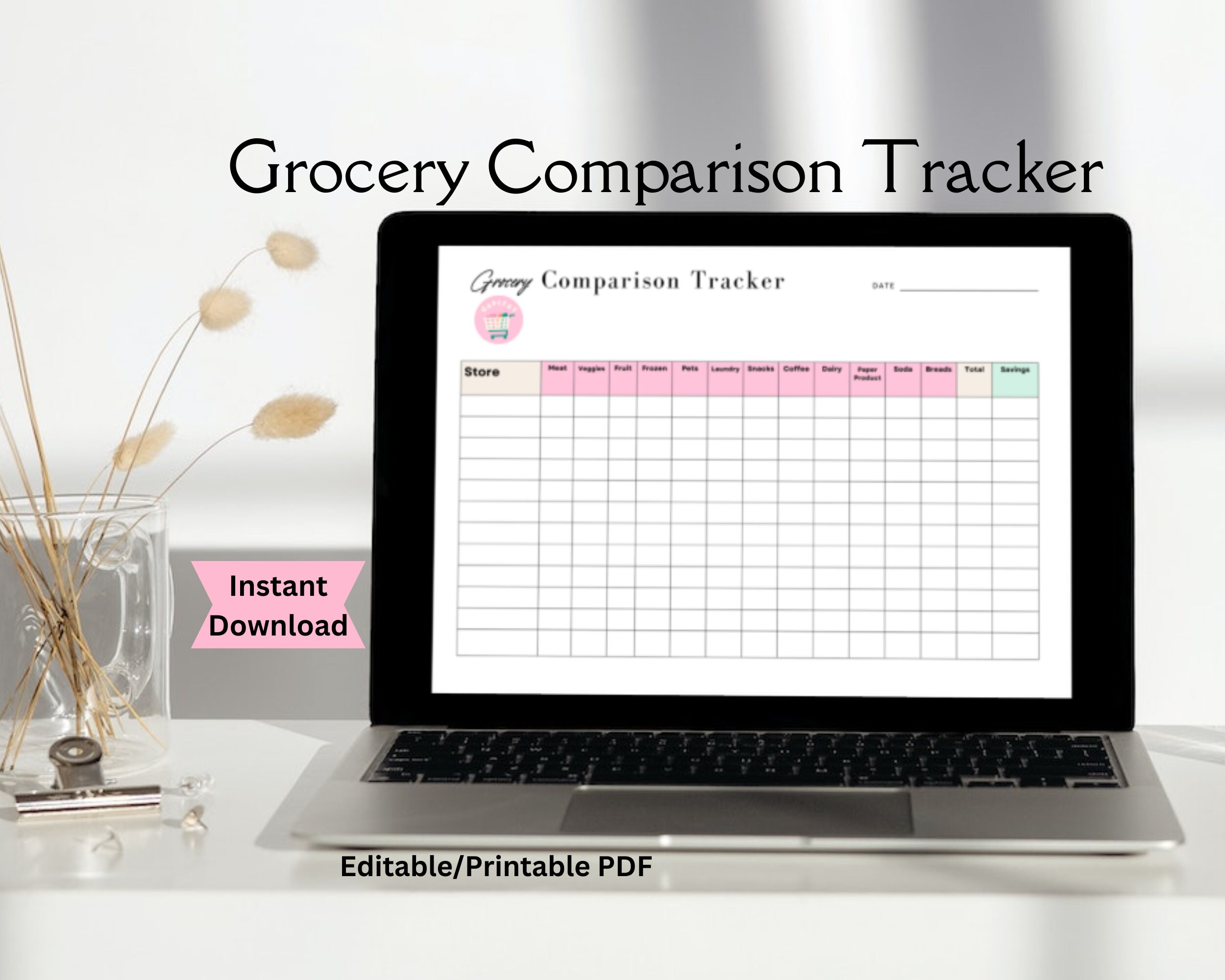 Grocery Comparison Tracker Grocery Store Comparison Tracker Planner Spreadsheet Grocery ...