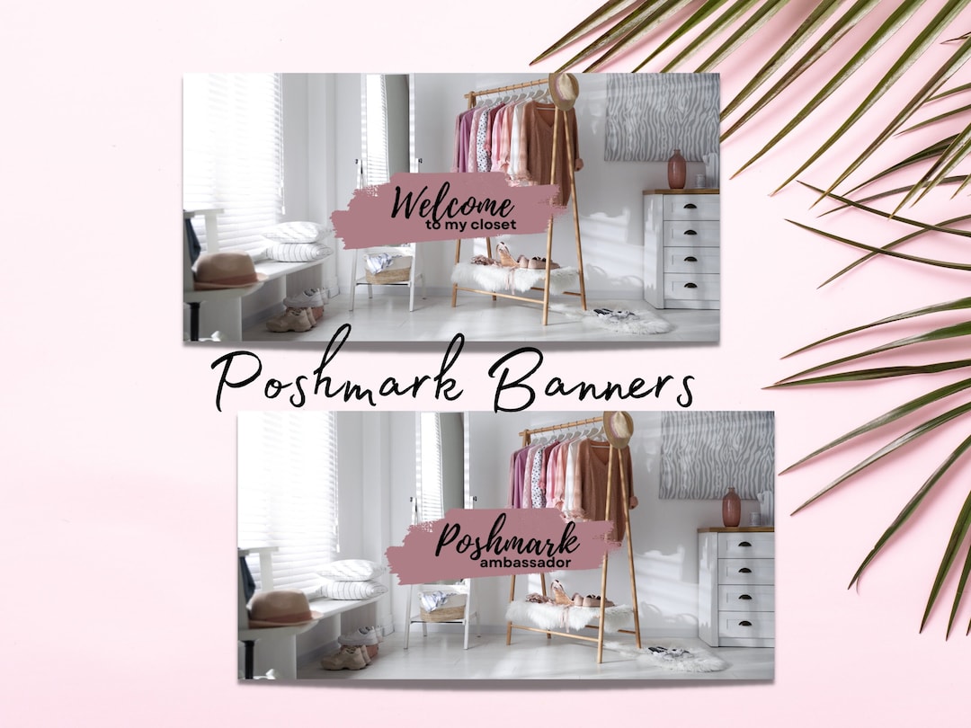 Poshmark Banner Sign Pink Minimal Posh Header Poshmark Closet Banner ...