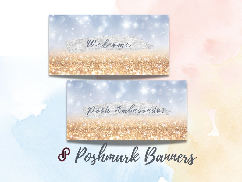 Poshmark Banner Sign Beach Sparkle Posh Header Poshmark Seller Banner ...