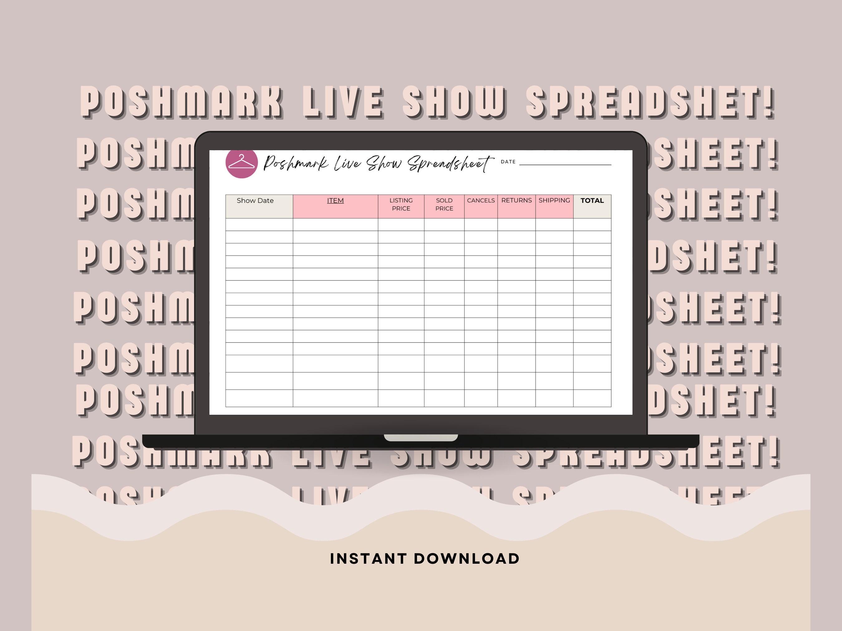 Poshmark Live Show Listing Spreadsheet Poshmark Seller Tool Poshmark ...
