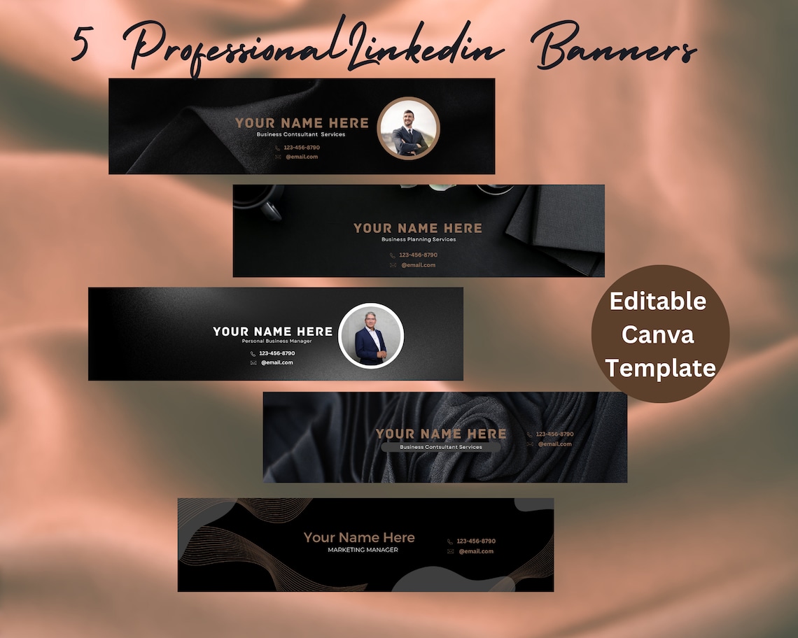 Linkedin Banner Template Professional Linkedin Banner Canva Template ...