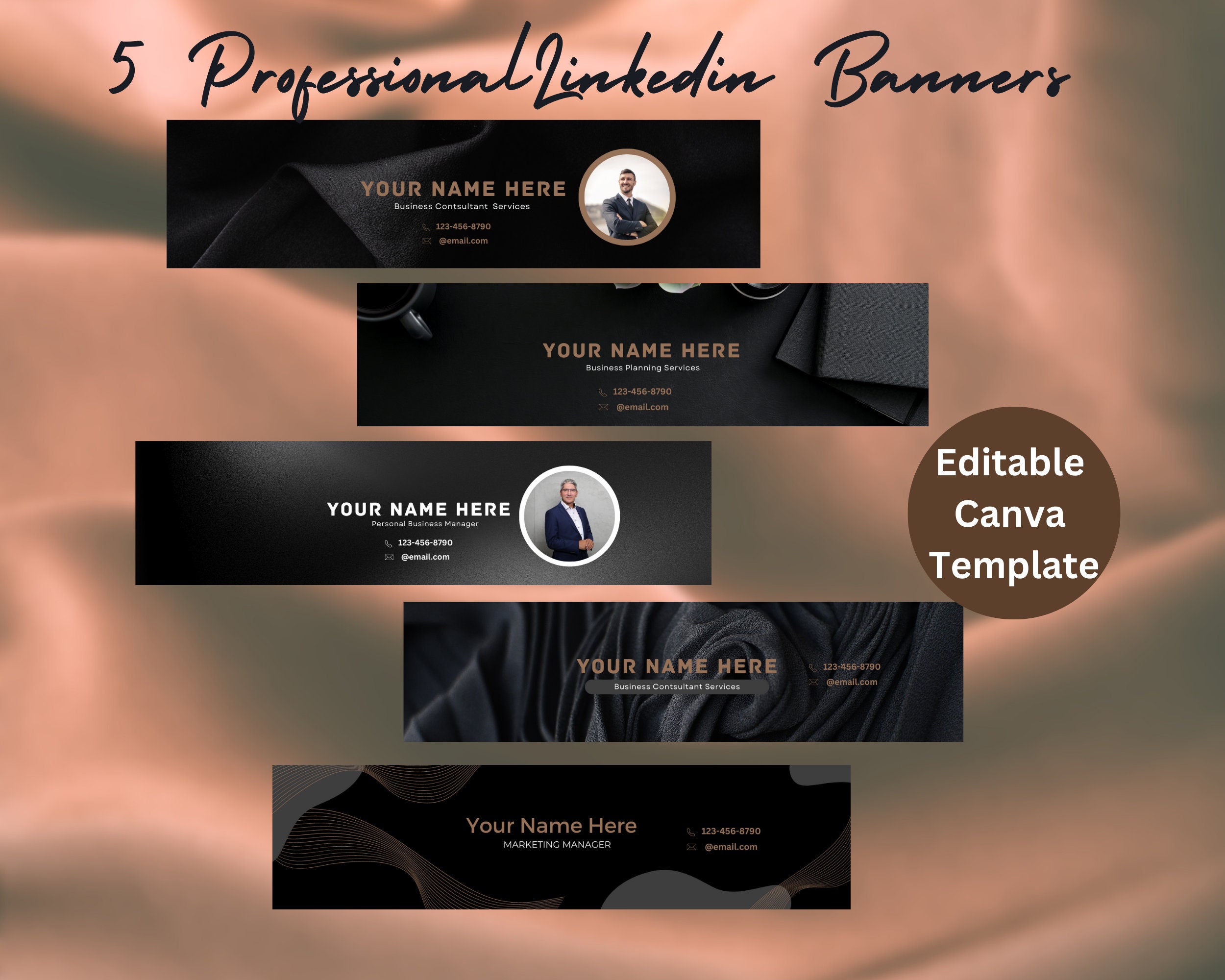 Linkedin Banner Template Professional Linkedin Banner Canva Template ...