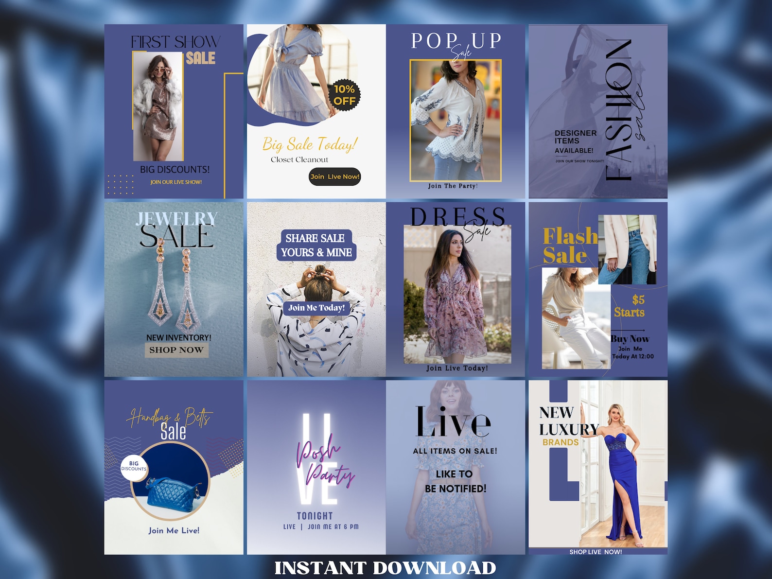 Poshmark Show Cover Images Navy Posh Show Covers Poshmark Live Show ...