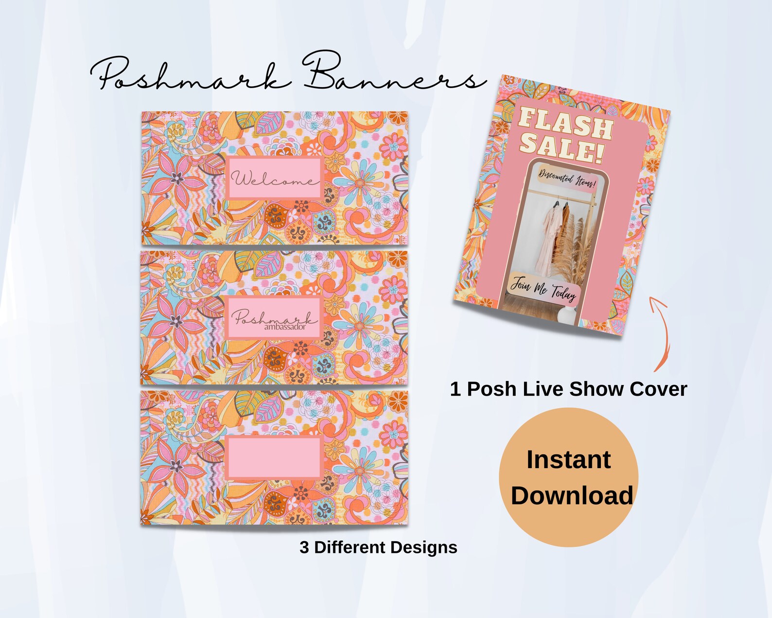 Poshmark Banner Sign Poshmark Header Poshmark Live Show Cover Retro ...