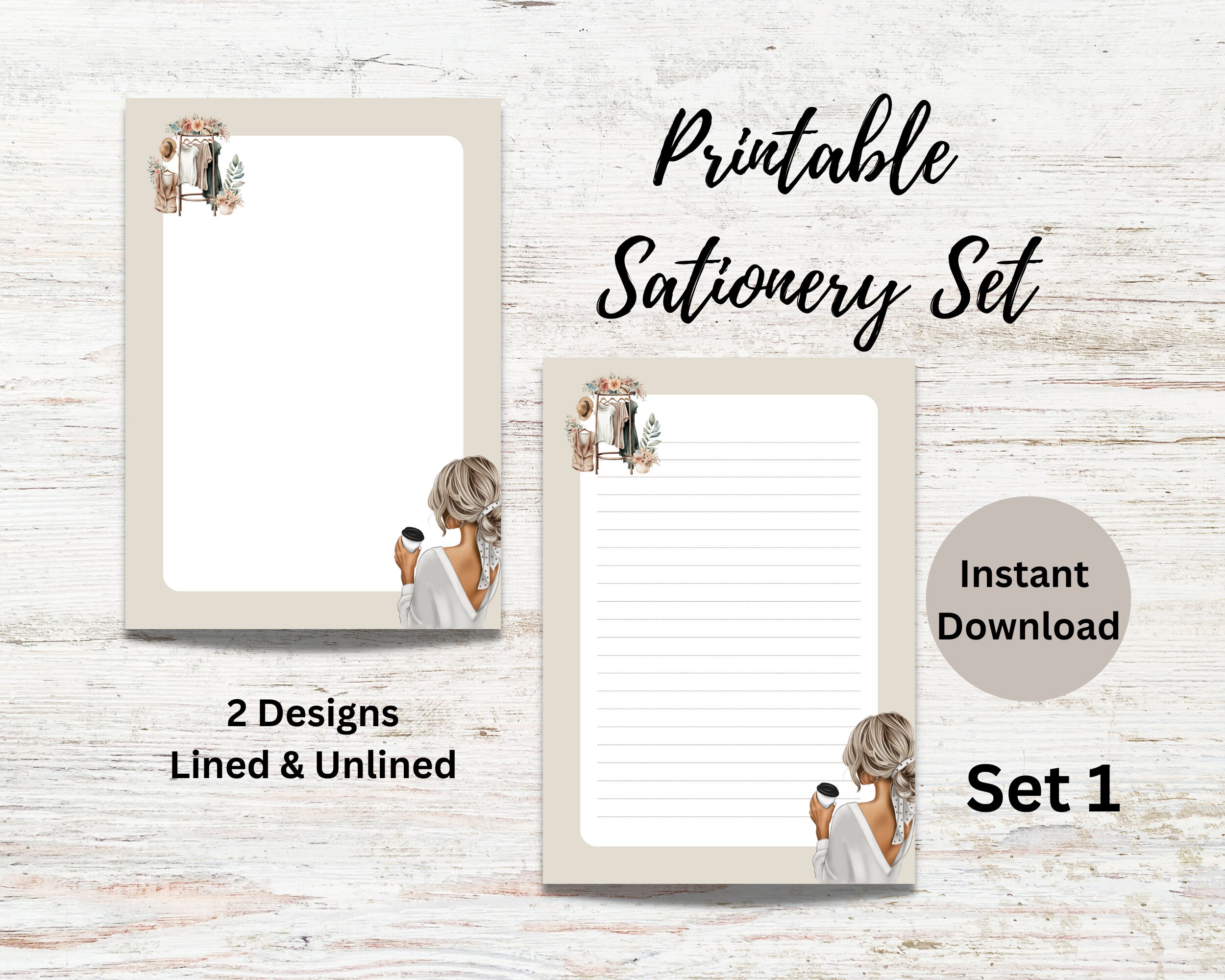 Printable Stationery Set Poshmark Seller Stationery Set Posh Boss Girl ...