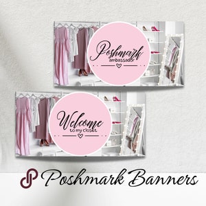 Poshmark Banner Sign Pink and Pretty Posh Header Poshmark Closet Banner ...