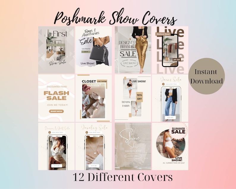 Poshmark Show Cover Images Posh Show Covers Poshmark Live Show - Etsy