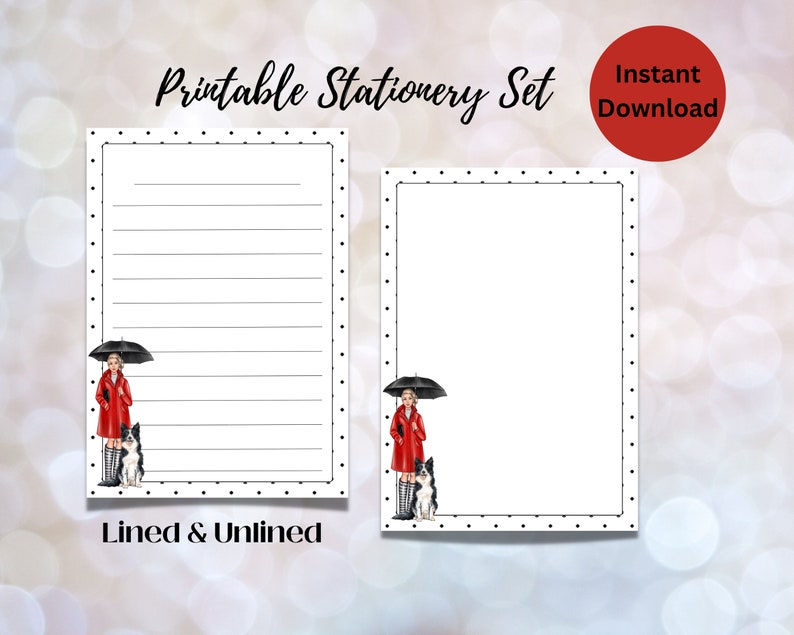 Printable Stationery Set Girl Boss Printable Stationery Set Girl and ...