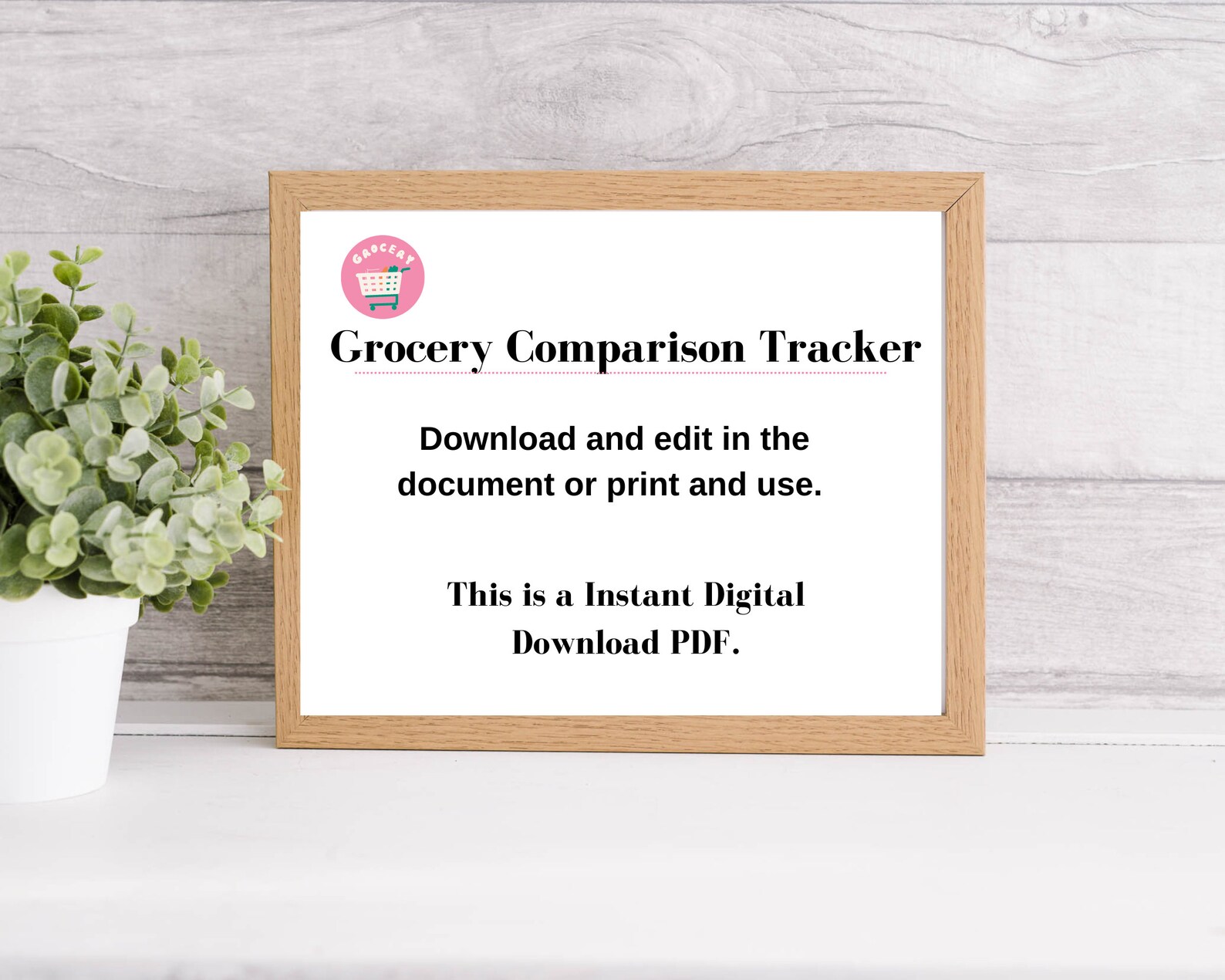 Grocery Comparison Tracker Grocery Store Shopping Tracker Planner ...