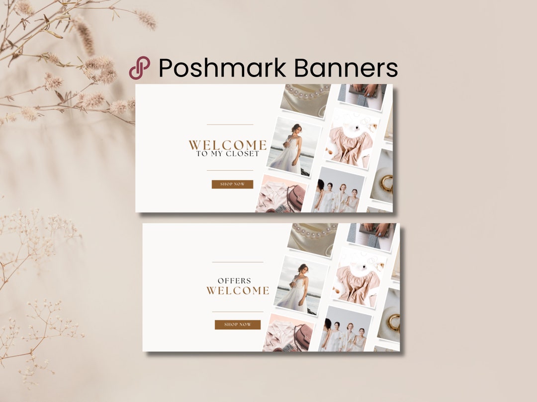 Poshmark Banner Sign Fashion Boho Posh Header Poshmark Seller Banner ...
