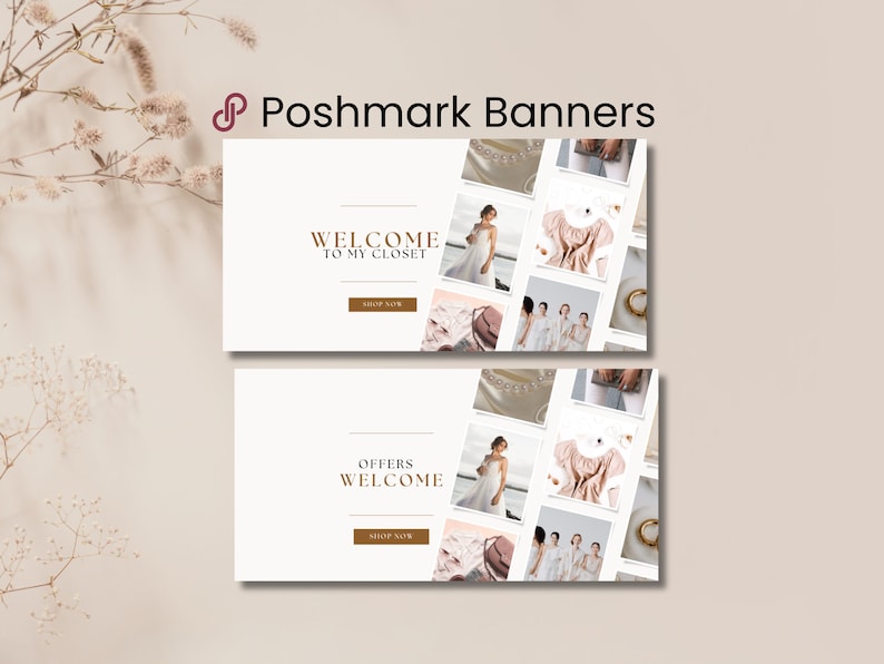 Poshmark Banner Sign Fashion Boho Posh Header Poshmark Seller Banner ...