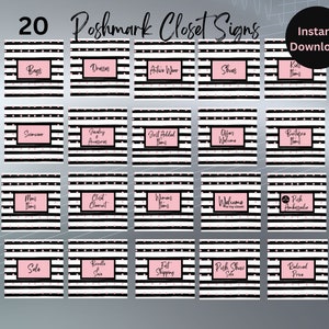 20 Poshmark Closet Signs Pink Dot Poshmark Closet Signs Posh Closet ...